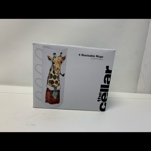 the cellar stuckable | Other | The Cellar Stackable Giraffe Mugs Set Of ...
